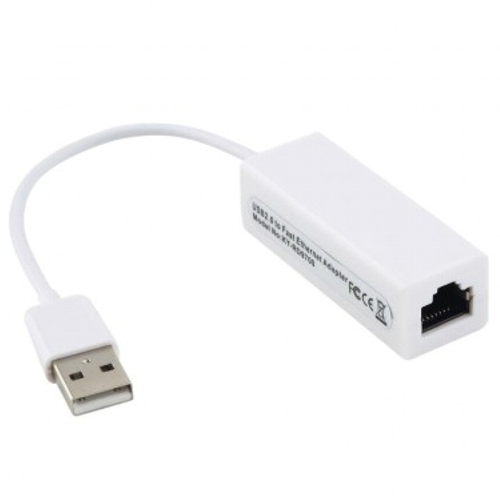 Сетевая карта RJ-45 KS-is KS-449 USB2.0 на LAN Ethernet кабель адаптер - белый