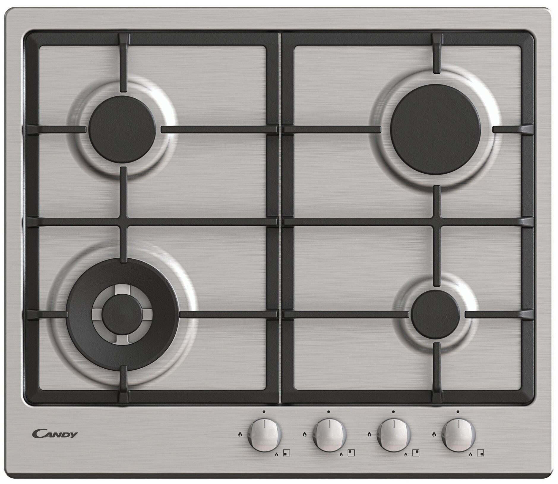 Встраиваемая варочная панель газовая Candy CHG6BF4WX серый
