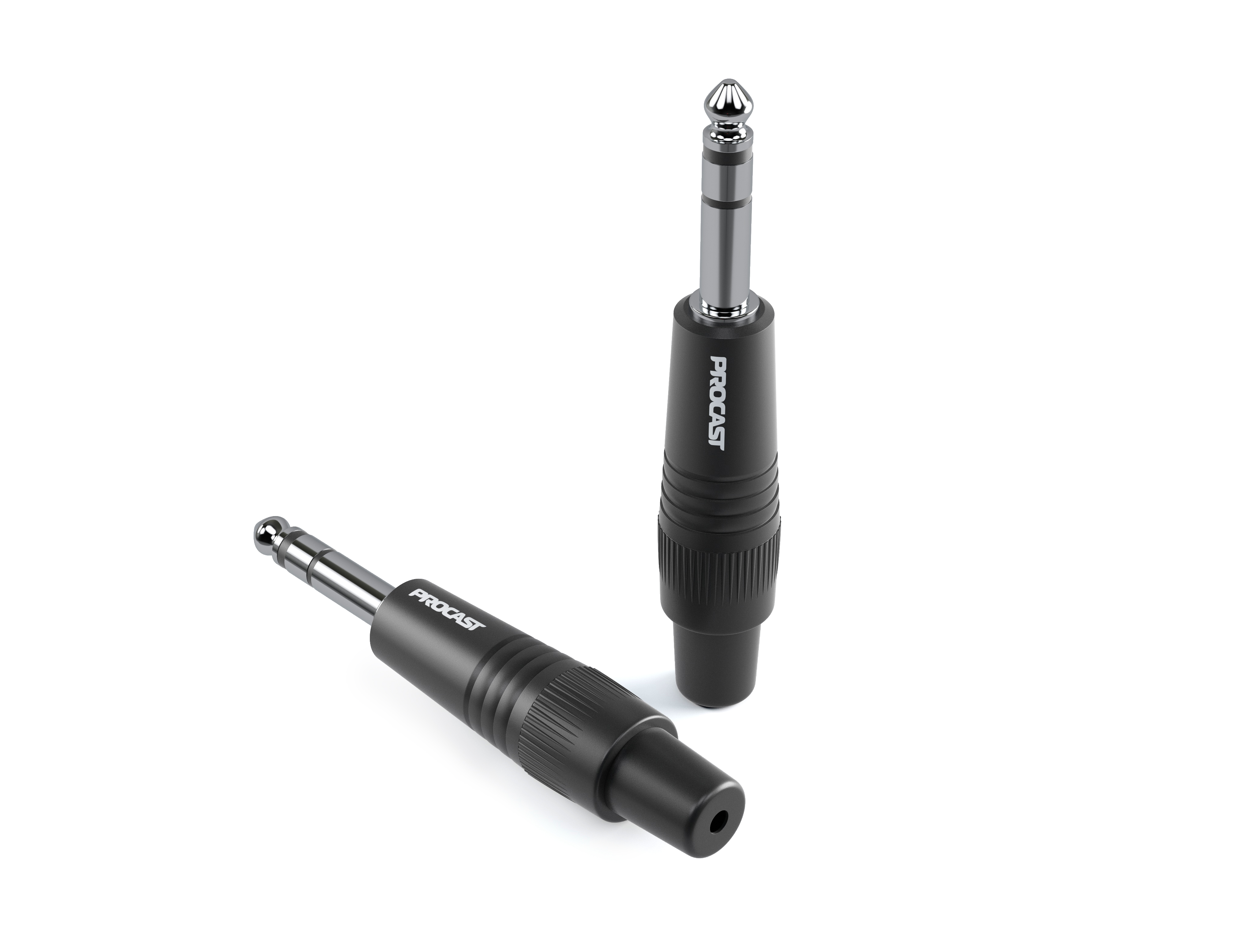 Разъем TRS Jack 6,3mm (male) PROCAST cable TRS-6.3/6/M/S черный
