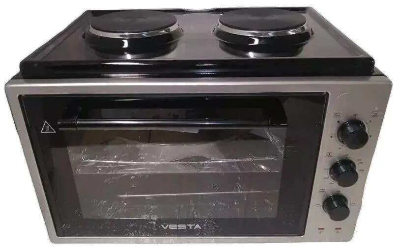 Мини-печь Vesta 3614 серый, черный