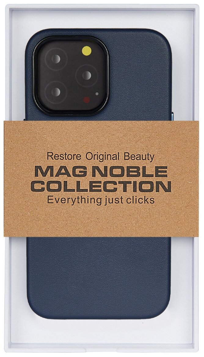 Чехол с MagSafe для iPhone 12 Pro MAG NOBLE COLLECTION — Темно Синий