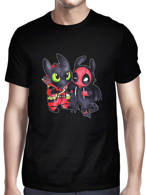Футболка мужская Design Heroes Беззубик и Дэдпул 688-tootpl-2 черная 3XL