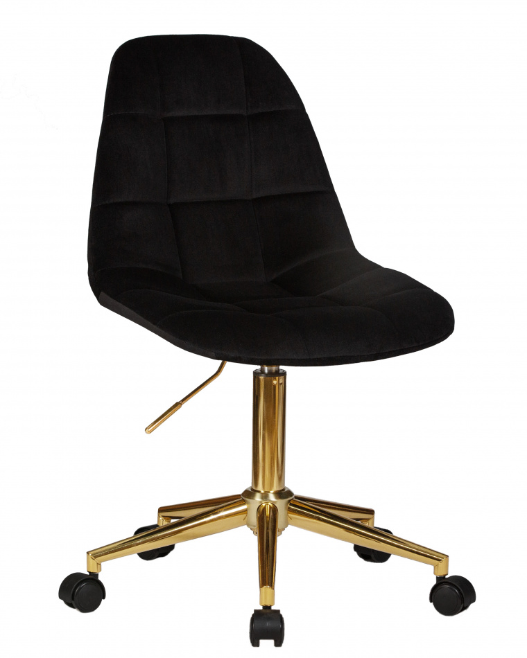 Компьютерное кресло для взрослых DOBRIN MONTY GOLD 1 шт чёрный велюр (MJ9-101)