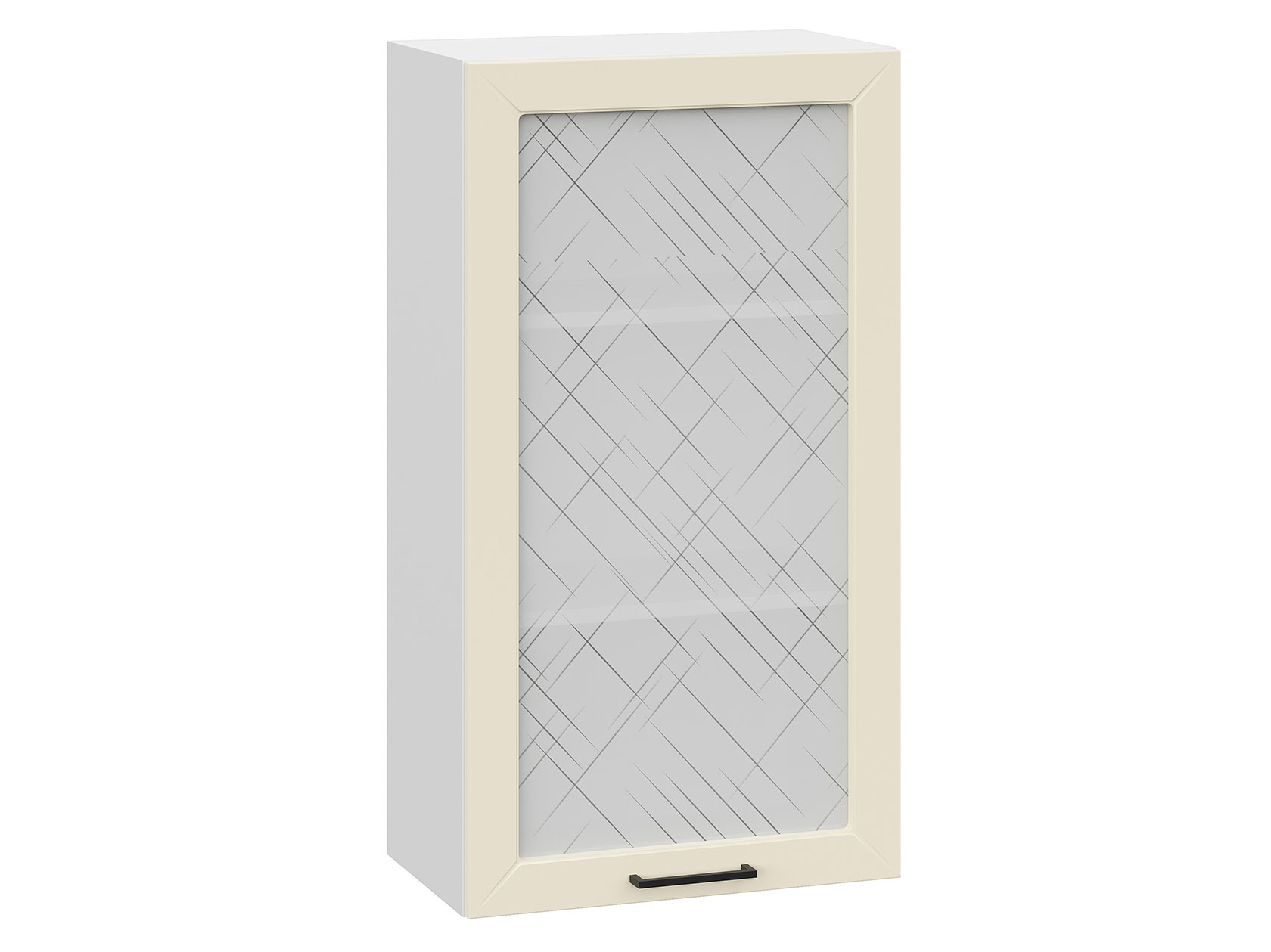 Навесной шкаф СВ-Мебель Вектор Белый / Магнолия со стеклом 500 мм