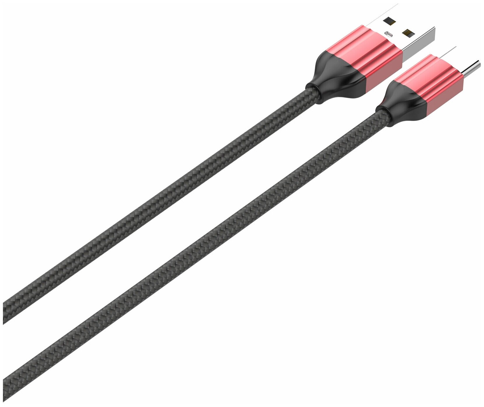 LDNIO LS431/ USB кабель Micro/ 1m/ 2.4A/ медь: 86 жил/ Нейлоновая оплетка/ Red