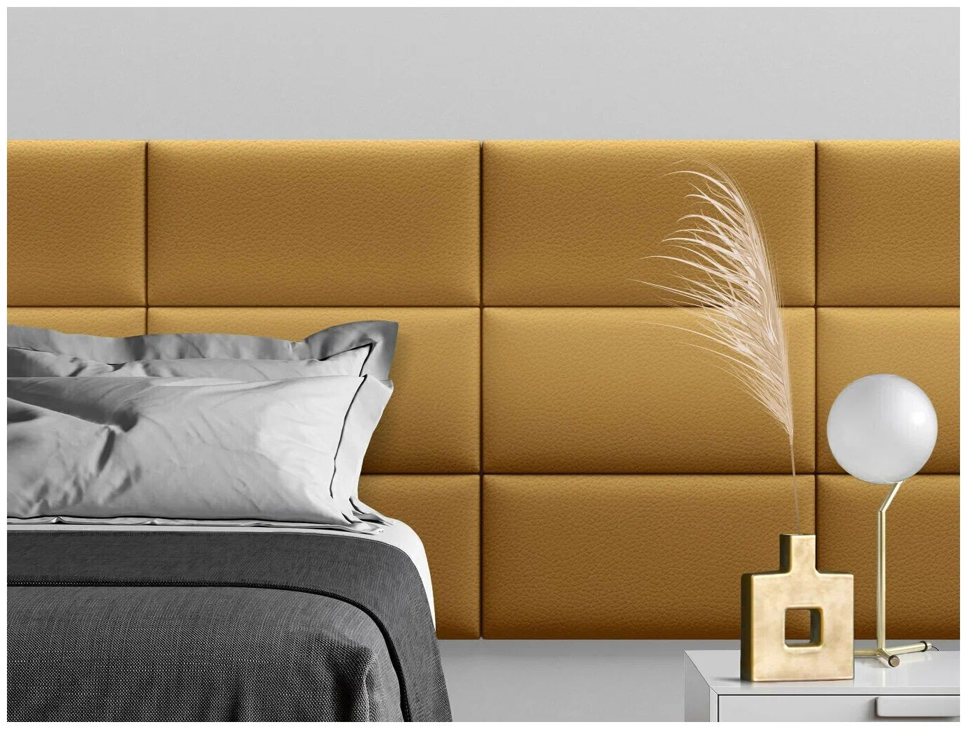 Панель кровати Eco Leather Gold 30х60 см 2 шт.