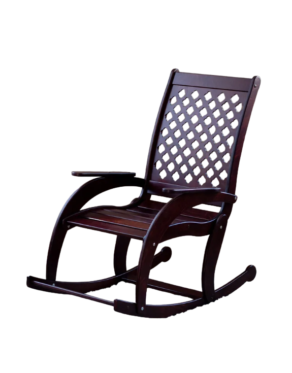 Кресло качалка деревянное Playwoods Сельма Венге ажур