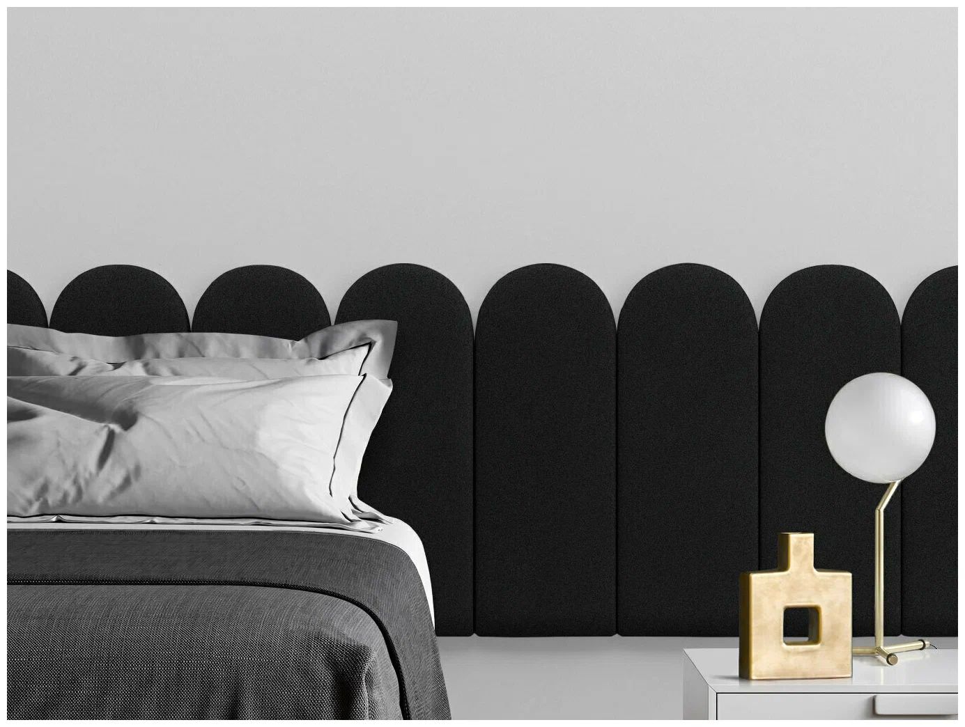 Панель кровати Velour Black 30х60 см 4 шт.