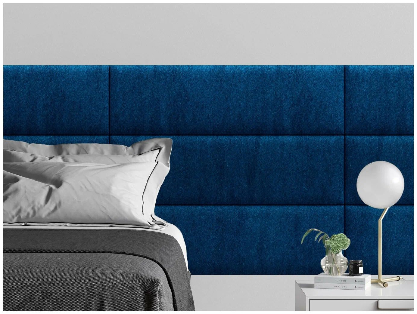 Панель кровати Velour Blue 30х100 см 1 шт.