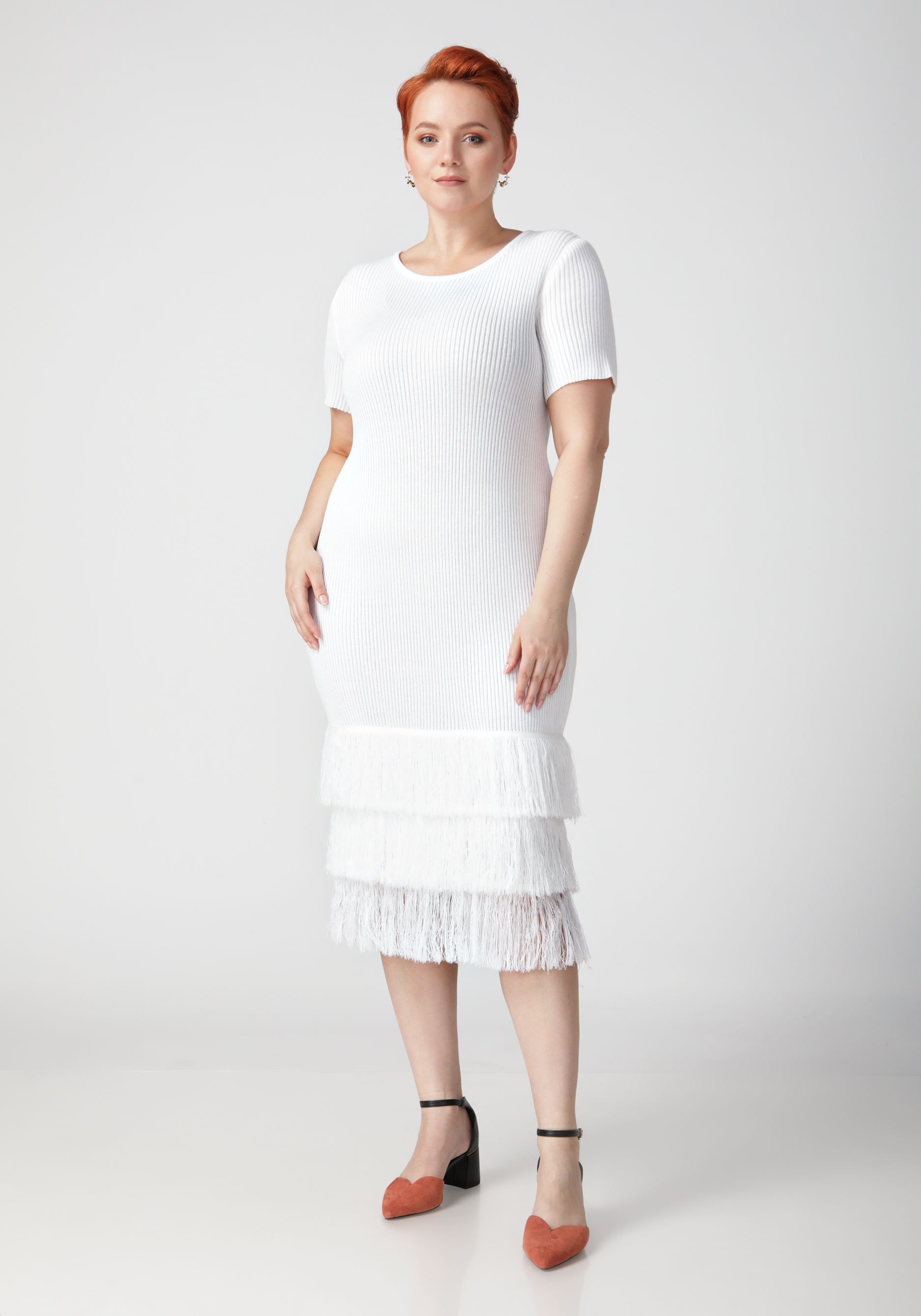 Платье женское Vivawool 307374 белое 48 RU
