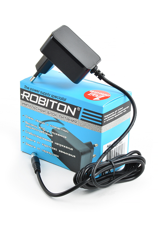Сетевое зарядное устройство Robiton IR9-500S 5.5x2.1/12 (-)