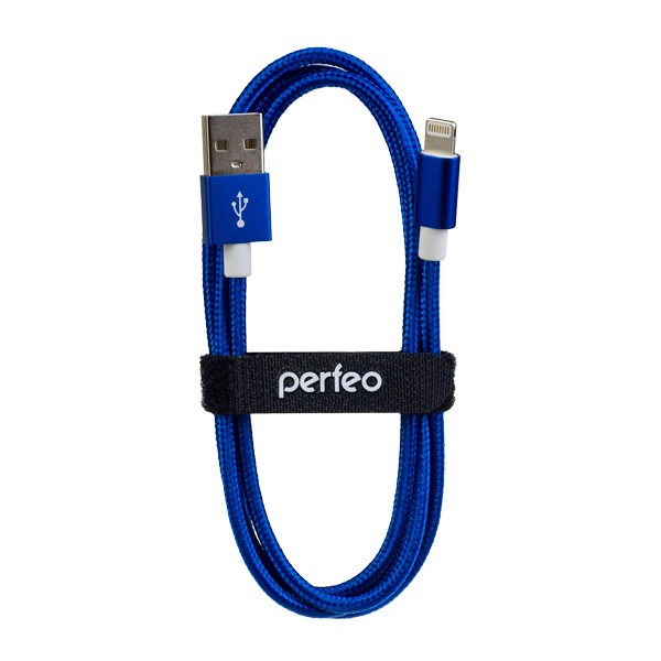 Кабель Perfeo для iPhone, USB - 8 PIN (Lightning), синий, длина 1 м. (I4311)