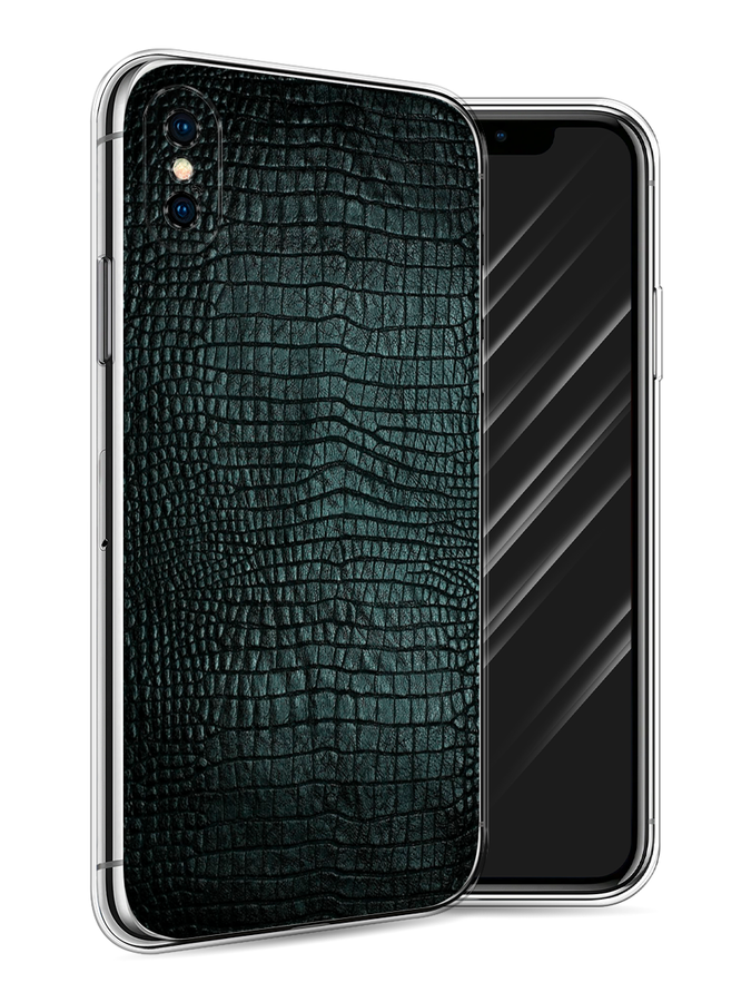 Чехол Awog на Apple iPhone X (10) / Айфон X (10) "Черная змея"
