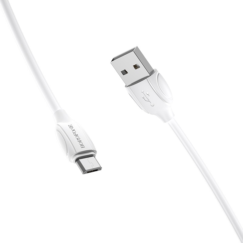 Кабель Borofone BX19 USB - Micro USB 2A, 1 м, 2 шт, белый