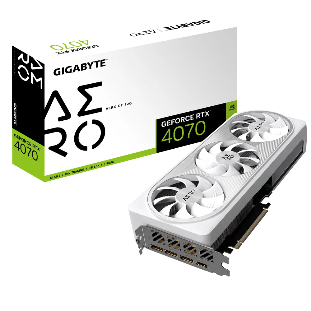 Видеокарта Gigabyte NVIDIA GeForce RTX4070 AERO OC (GV-N4070AERO OC-12GD)