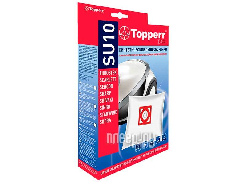 Пылесборник синтетический Topperr SU 10 4шт + 1 фильтр 1430