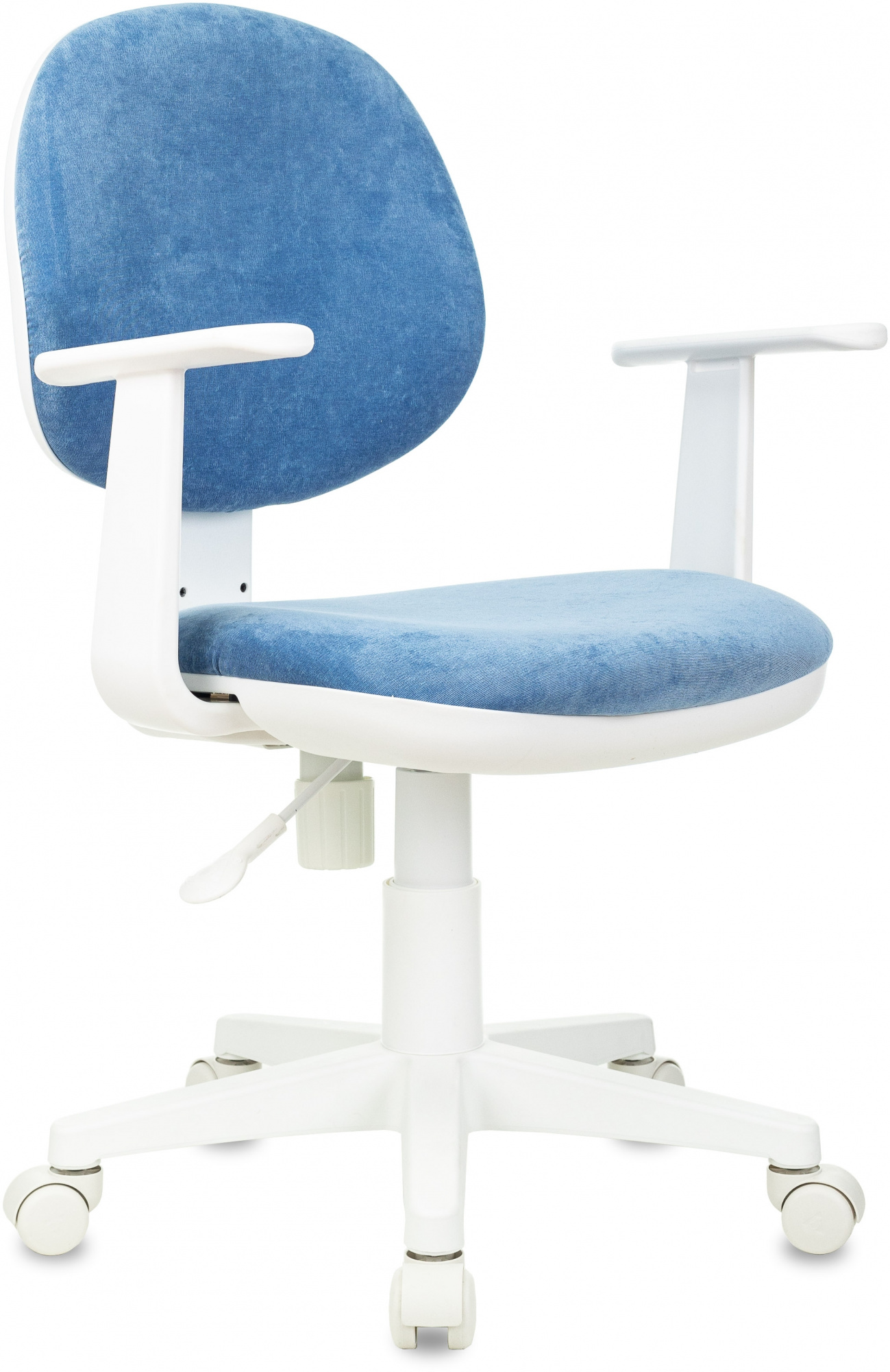 Кресло детское Бюрократ CH-W356AXSN голубой Velvet 86  пластик белый
