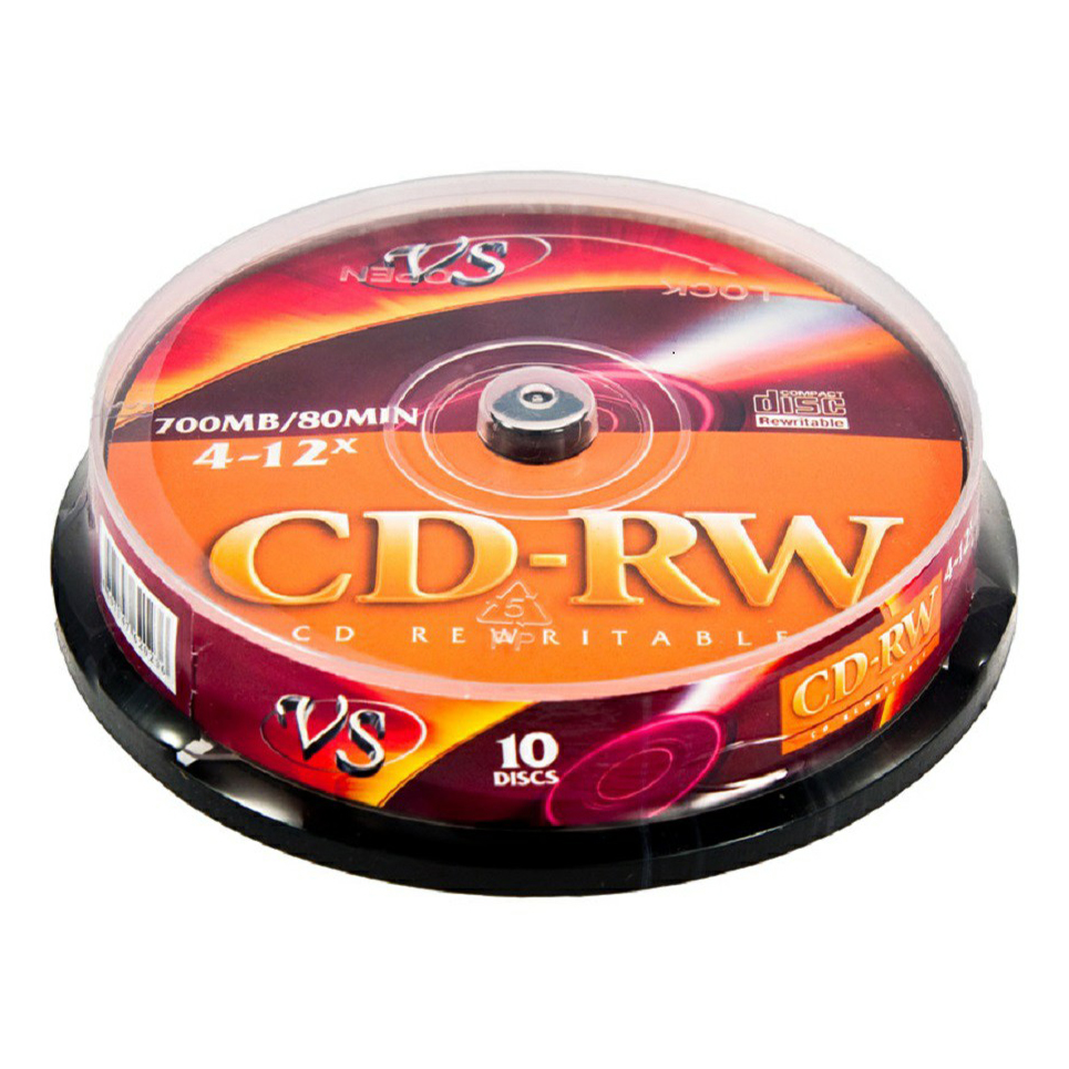 Диск CD-RW Vs 80 4-12X 700 Мб 10 шт