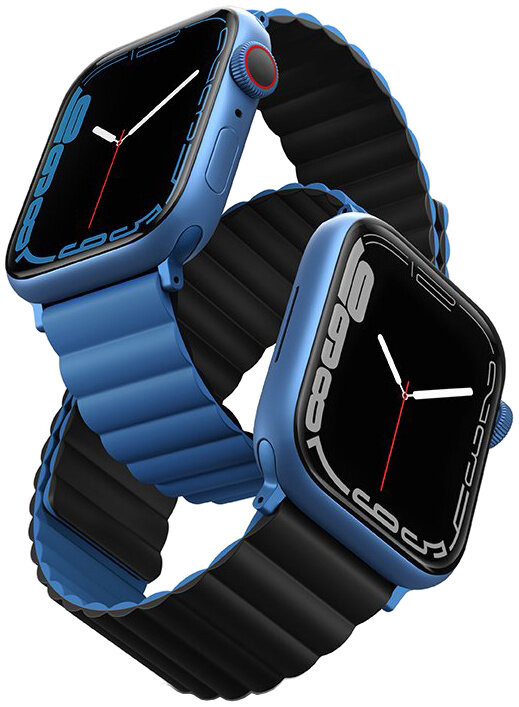 Ремешок Uniq Revix reversible Magnetic для Apple Watch 41/40/38 мм, Blue/Black