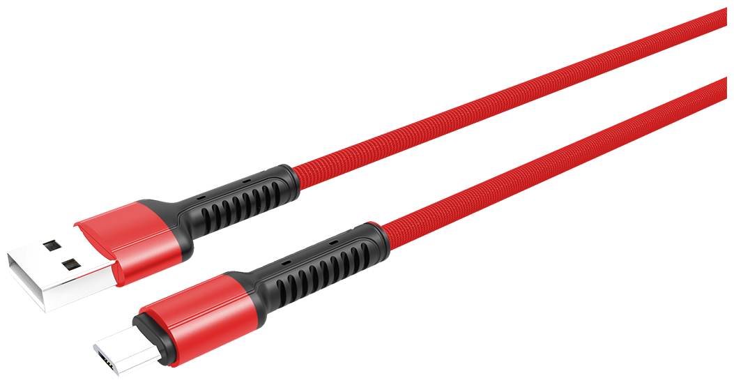 LDNIO LS64/ USB кабель Micro/ 2m/ 2.4A/ медь: 120 жил/ Red
