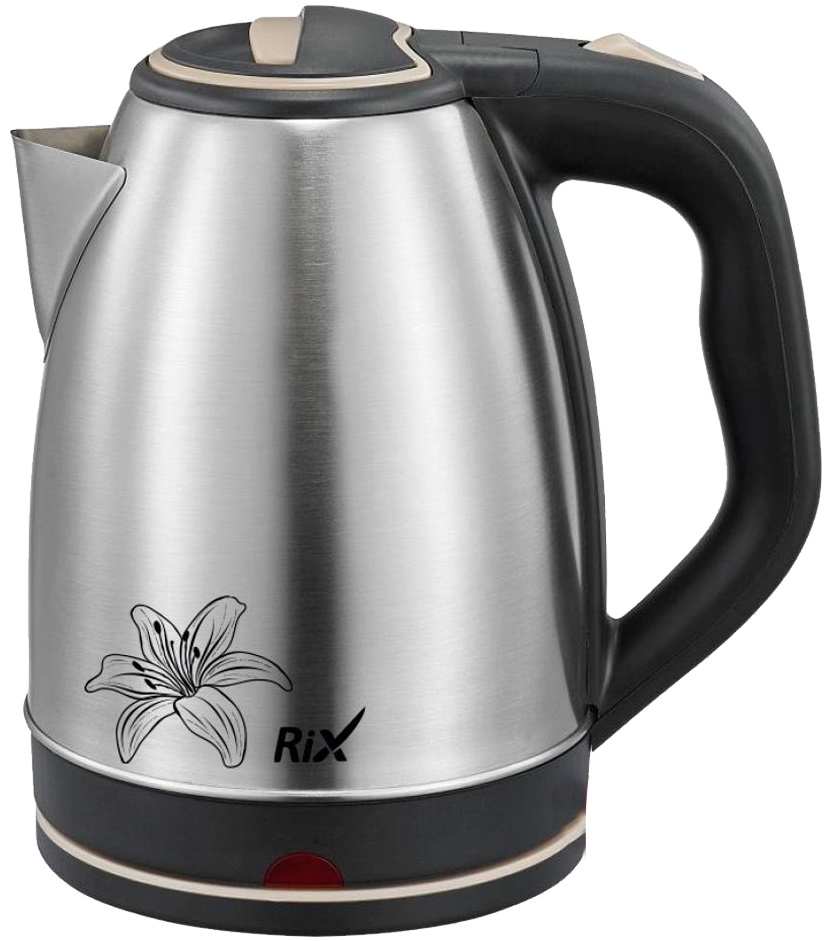 Чайник электрический RIX RKT-1803S 1.8 л Silver, Black
