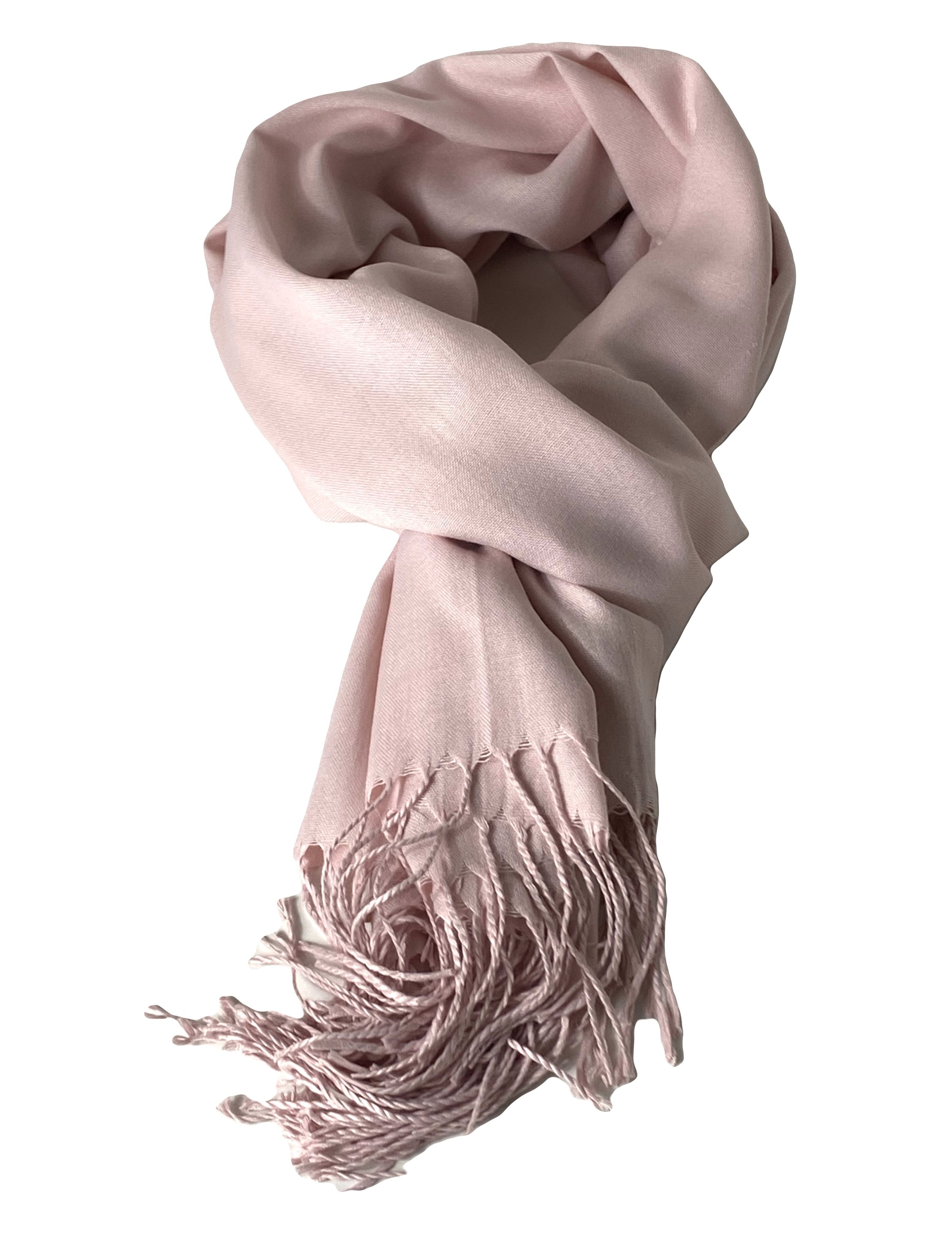 Шарф женский FLORENTO ШЖЛ-1 однотонный розовый, 180х70 см