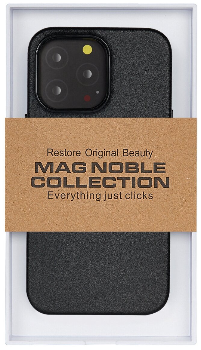 Чехол с MagSafe для iPhone 12 Pro Max MAG NOBLE COLLECTION — Черный