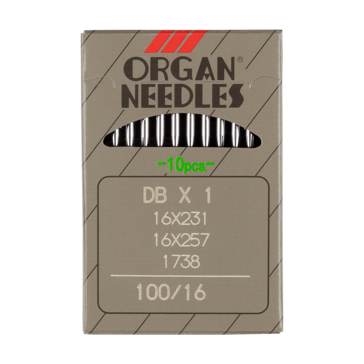 Иглы для ПШМ ORGAN DB*1738/DB*1 № 100 (10шт)