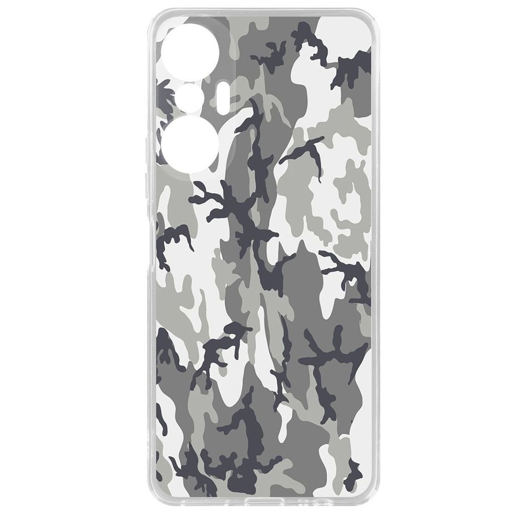 Чехол-накладка Кейс Камуфляж серый для Infinix Hot 20S