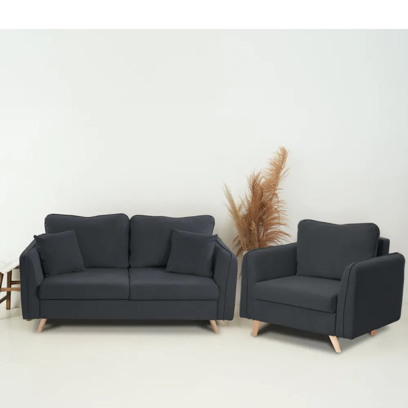 Комплект мебели диван и кресло BRENDOSS Griffon lite цвет графит