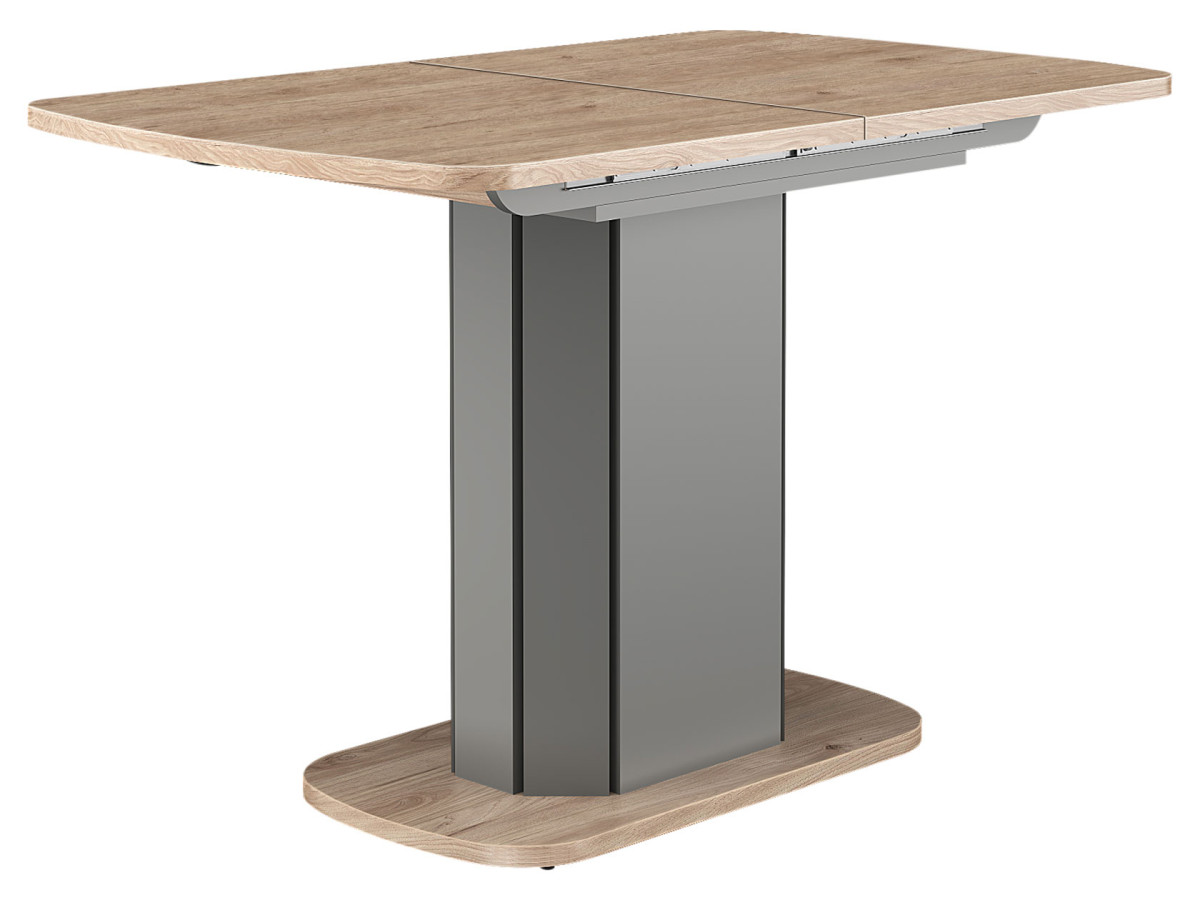 Кухонный стол Первый Мебельный LEMAN Гикори / Дымчатый алмаз