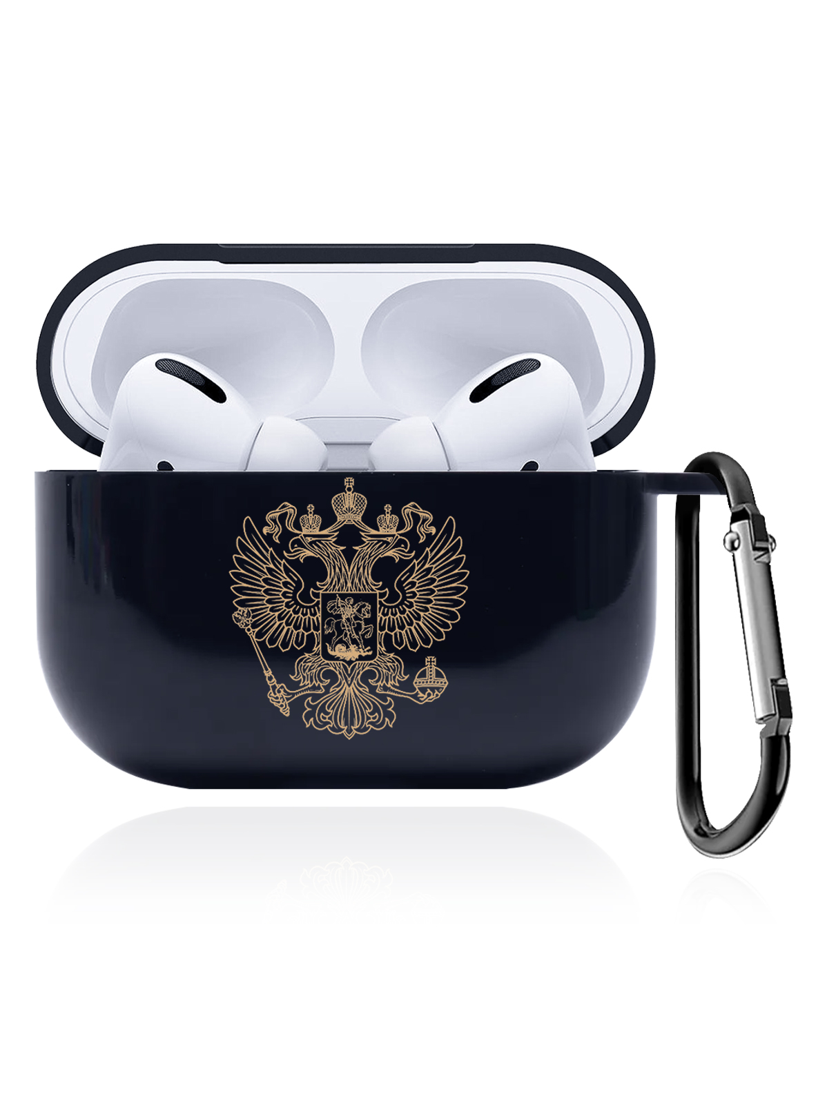 Чехол SignumCase для Apple AirPods Pro Герб России темно-синий