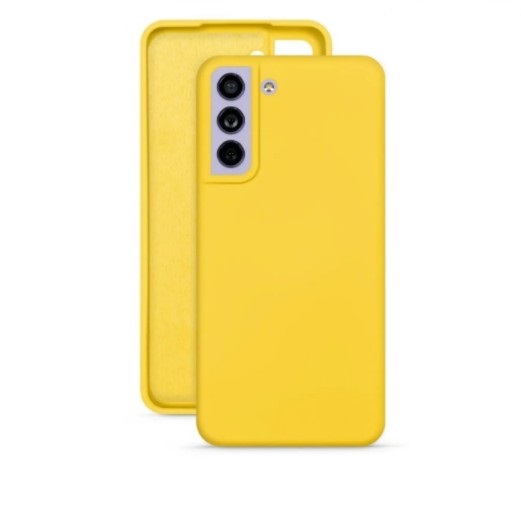 Чехол Samsung S21 Plus SILICONE COVER желтый
