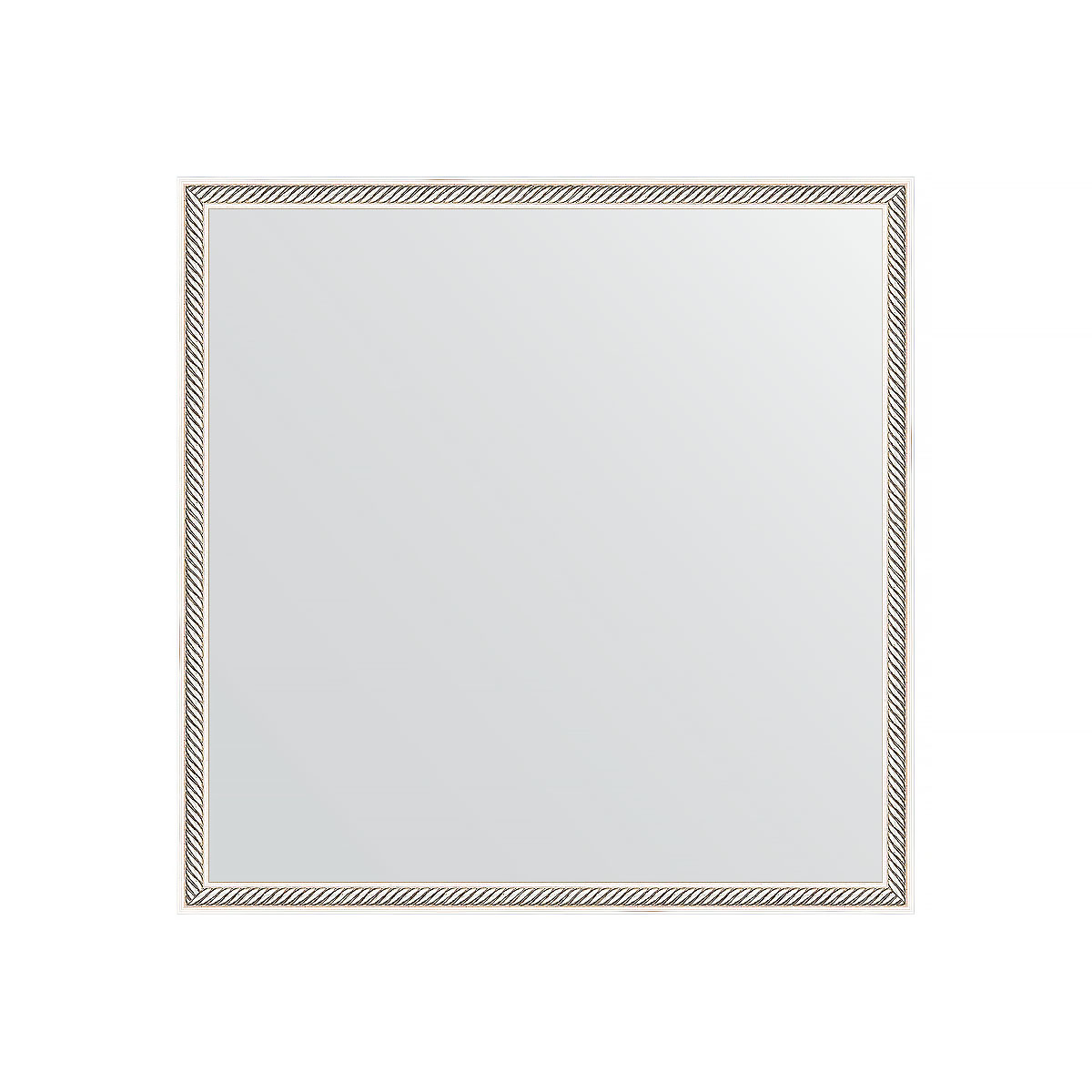 Зеркало в раме 68x68см Evoform BY 0656 витое серебро