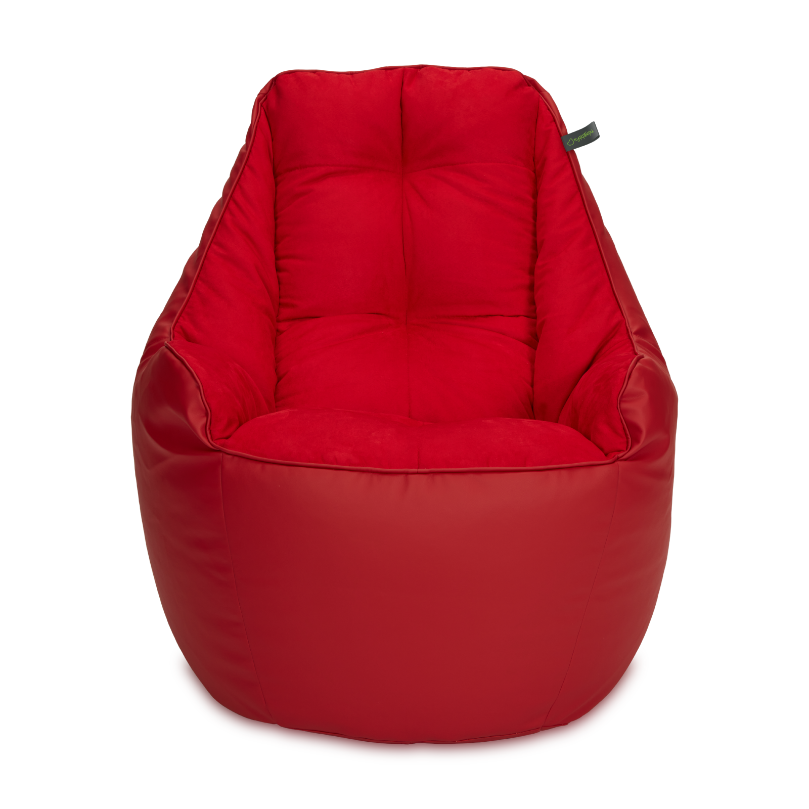 Кресло мешок «Босс», эко-кожа и замша, Красный