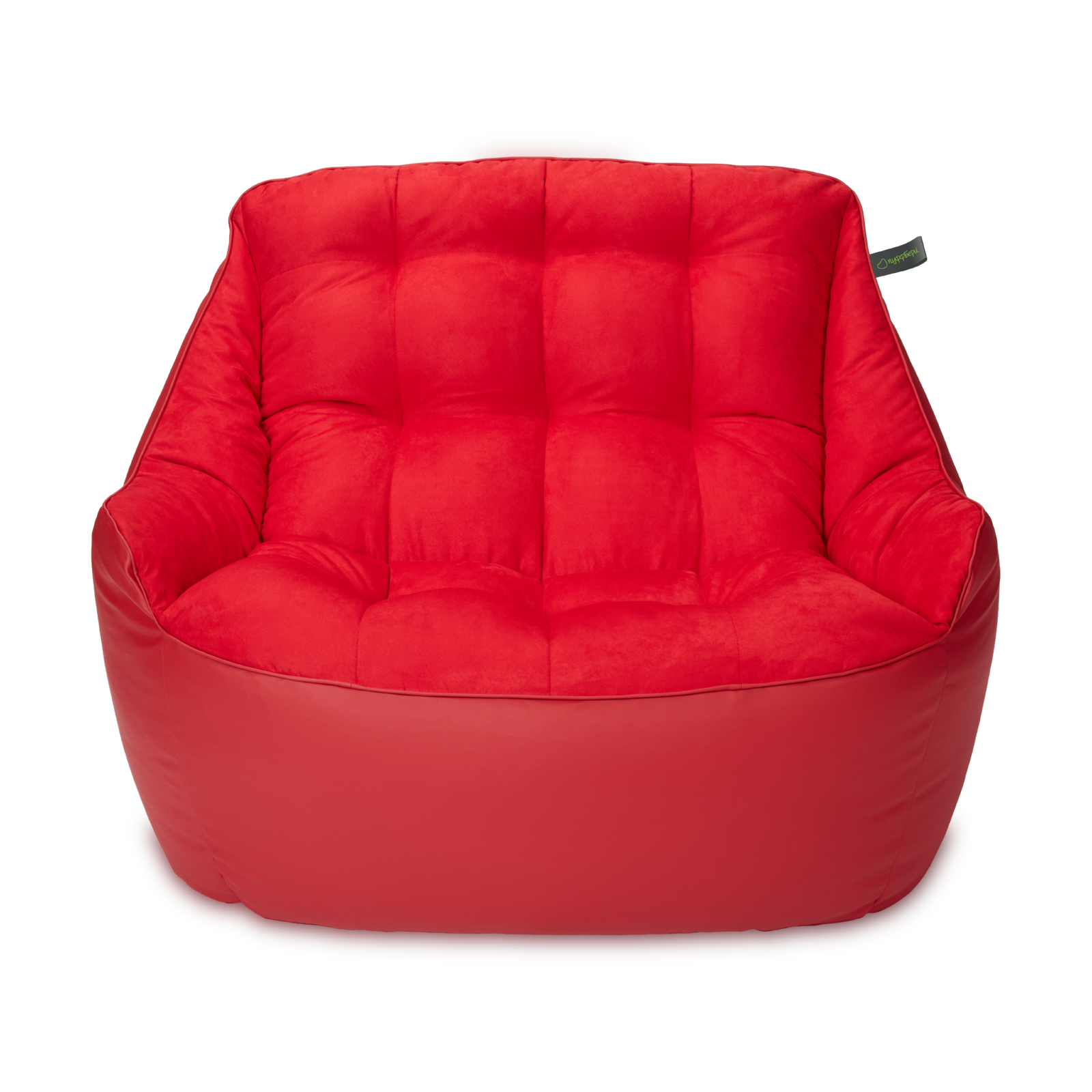 Кресло мешок ПуффБери Диван Босс, эко-кожа и замша, Красный
