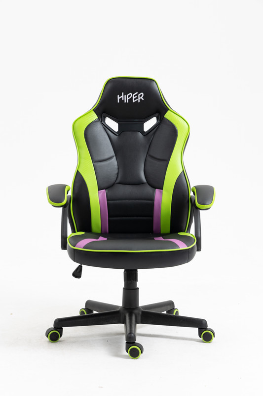 Кресло игровое Hiper Tornado HGC002, черный, зеленый