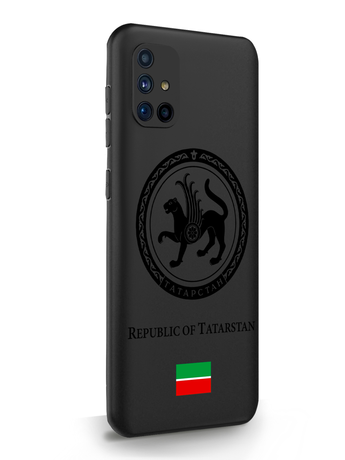 Чехол SignumCase для Samsung M51 Черный лаковый Герб Татарстана черный