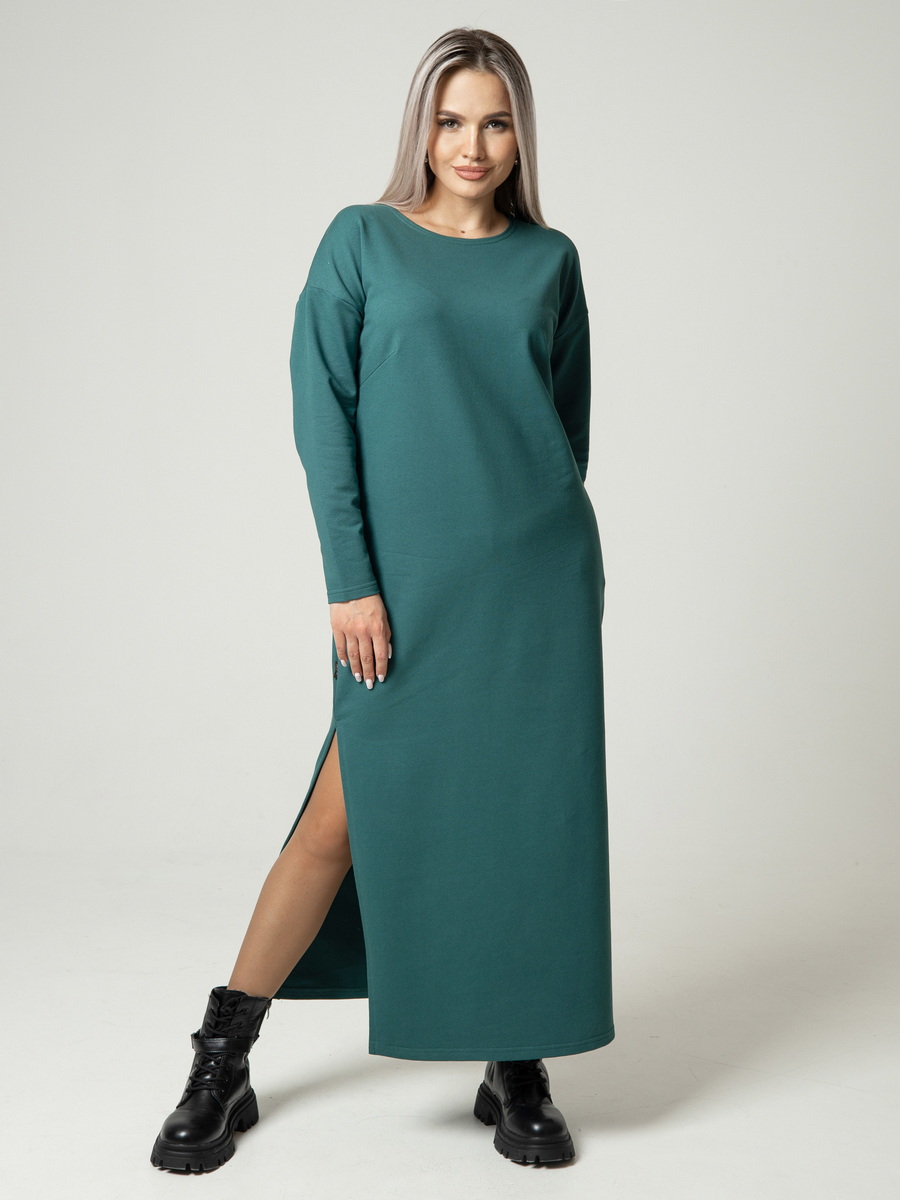 Платье женское Elenatex П-169 зеленое 44 RU