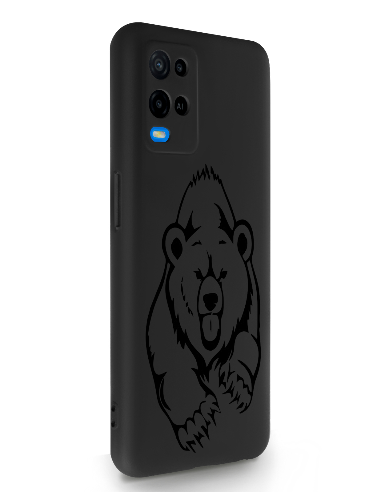 Чехол MustHaveCase для Oppo A54 Медведь черный