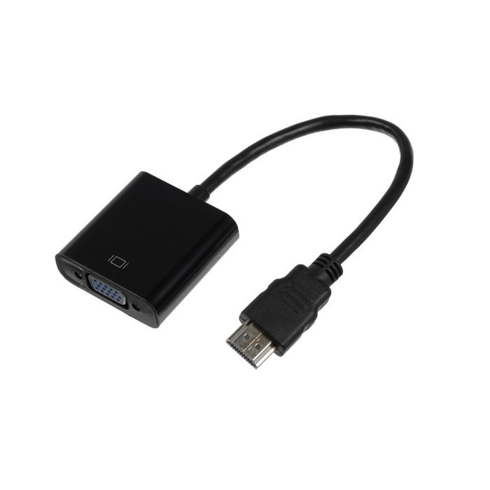 Luazon Home ADP-1, HDMI-VGA, провод 0,2 м, Black