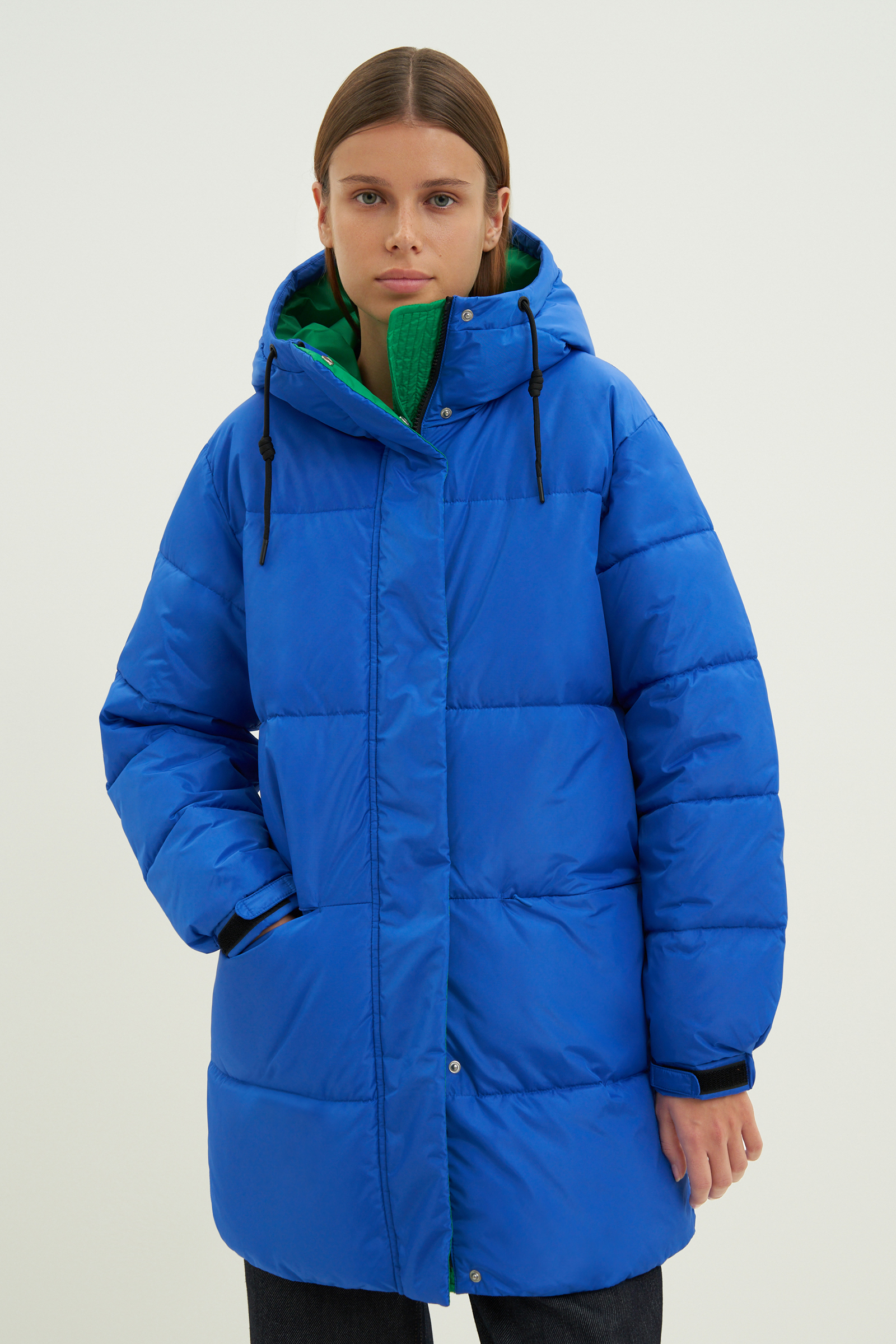 Пальто женское Finn Flare FWC11054 синее XL