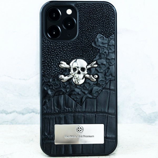 Чехол iPhone 13 Pro - Crossbones Skull Stingray LUX - Euphoria HM Premium