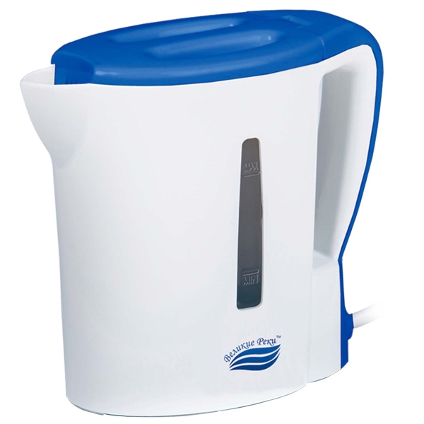 Чайник электрический Великие Реки Мая-1 0.5 л White, Blue