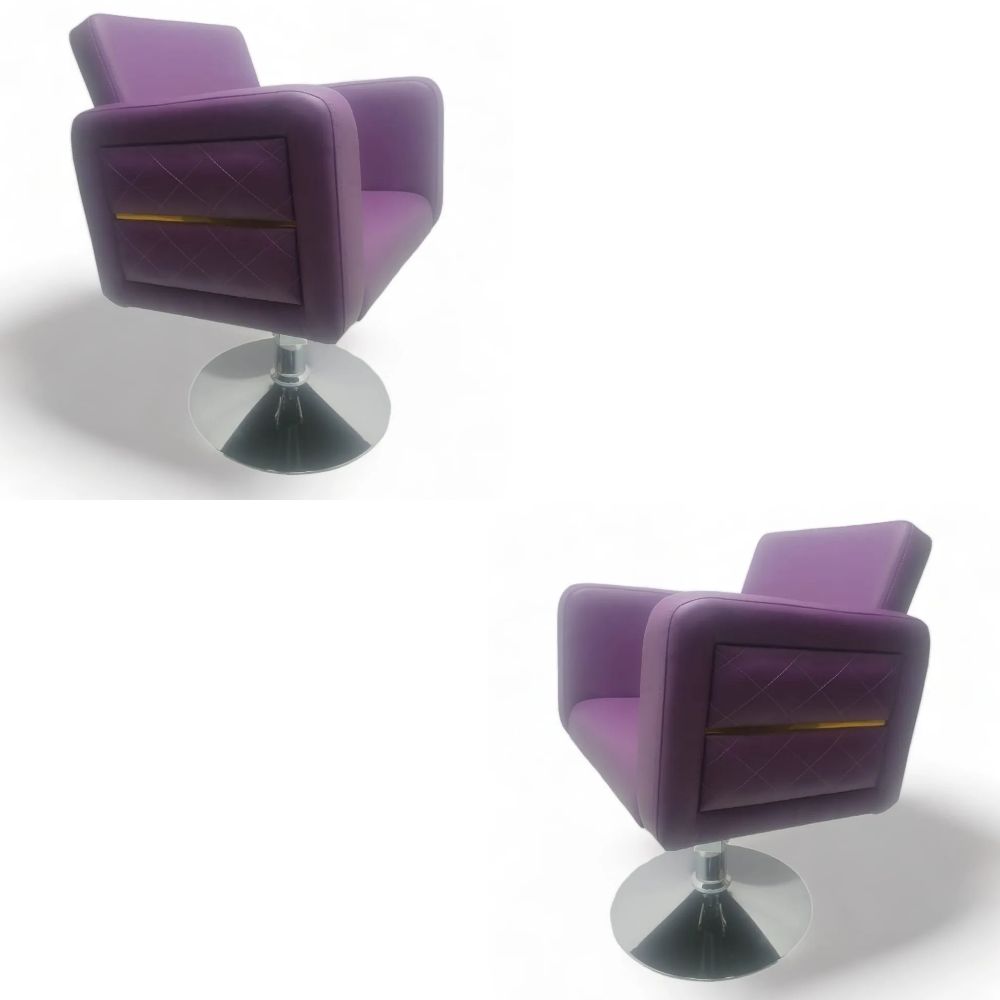 Парикмахерское кресло Лоренс фиолетовый 2 шт 65х61х59