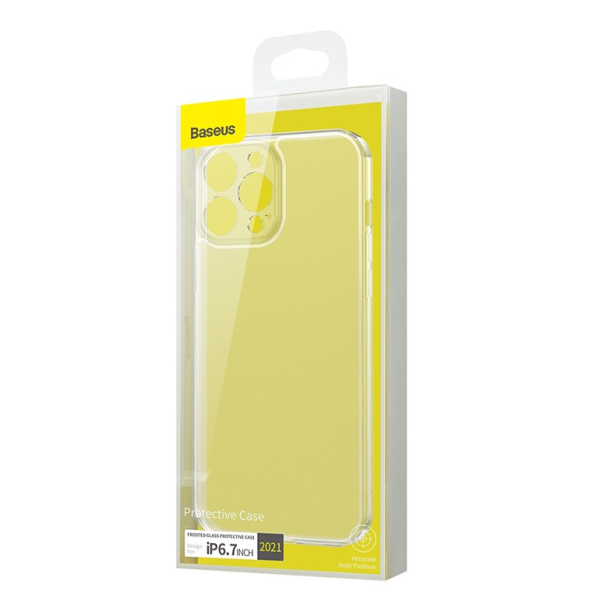 Чехол iPhone 13 Pro Max (6.7) Frosted Glass Protective Case Baseus прозрачный