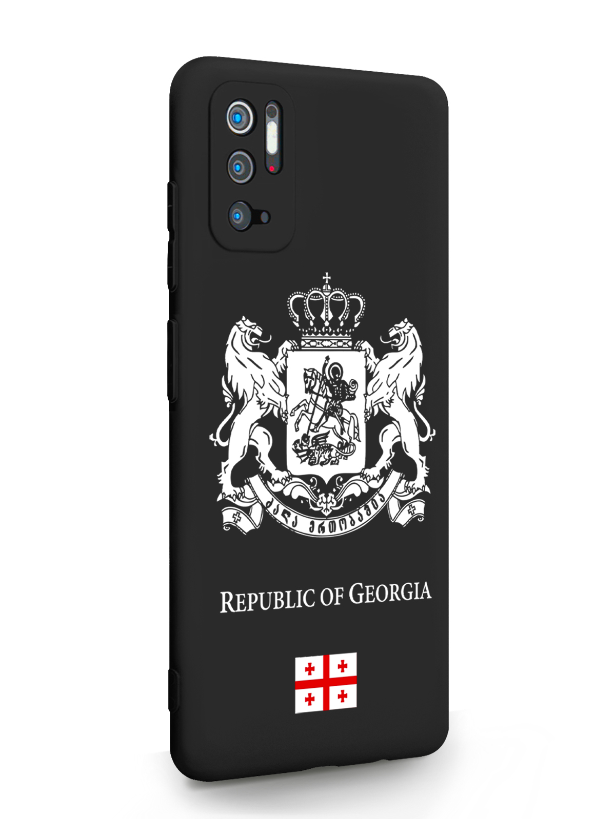 Чехол SignumCase для Xiaomi Redmi Note 10T Белый Герб Грузии черный