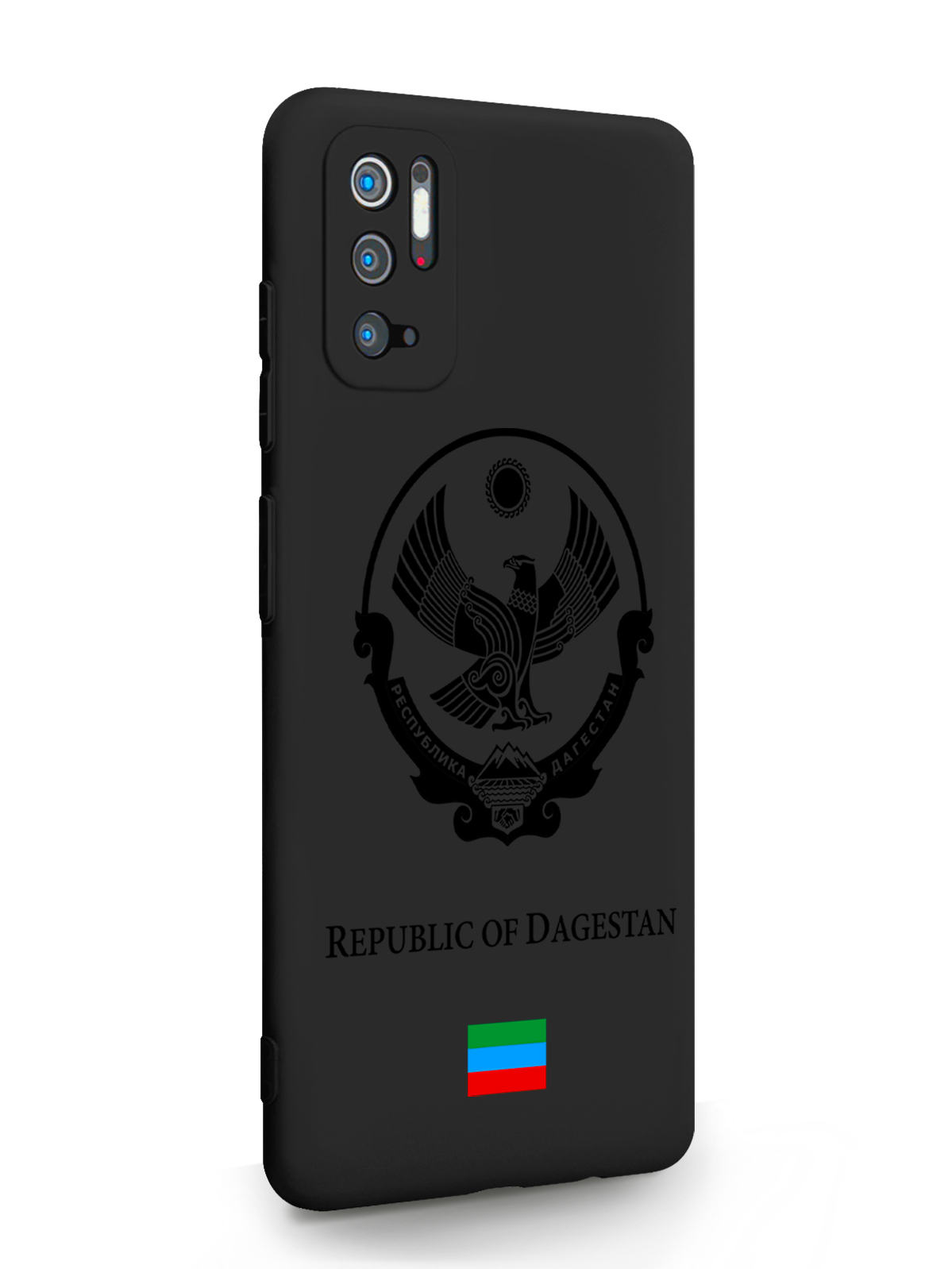 Чехол SignumCase для Xiaomi Redmi Note 10T Черный лаковый Герб Дагестана черный