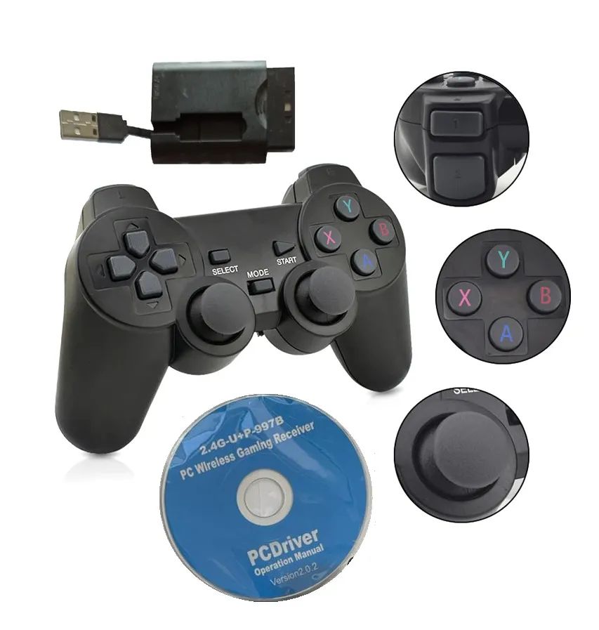 Геймпад (джойстик) универсальный беспроводной для PS1,PS2,PS3,PC, Android
