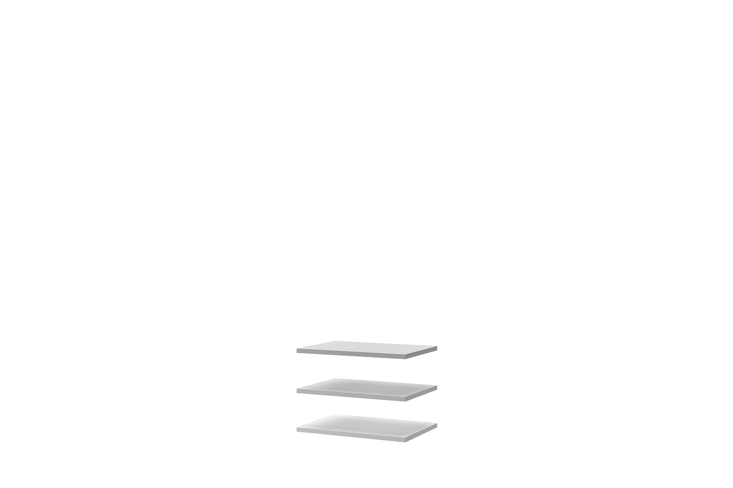 Anrex Часть серии модульных шкафов, Комплект полок 51/35. Цвет БЕЛЫЙ